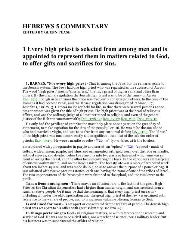 Hebrews 5 Commentary hebrews-5-commentary