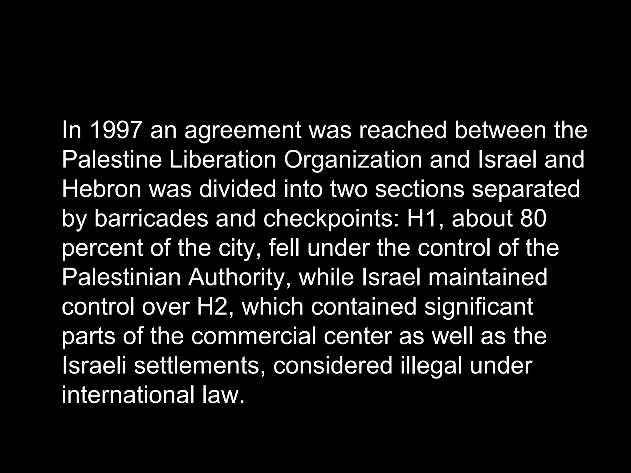 Hebron, people's resistance to the limit | PPT