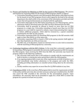 HEC PhD Policy and Quality FrameWork for Public and Private ...