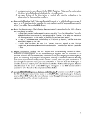 HEC PhD Policy and Quality FrameWork for Public and Private ...