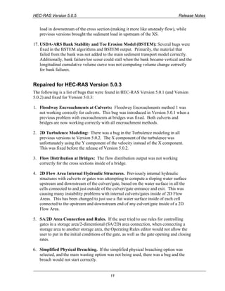 HEC-RAS 5.0.5 Release Notes | PDF | Computing | Technology & Computing