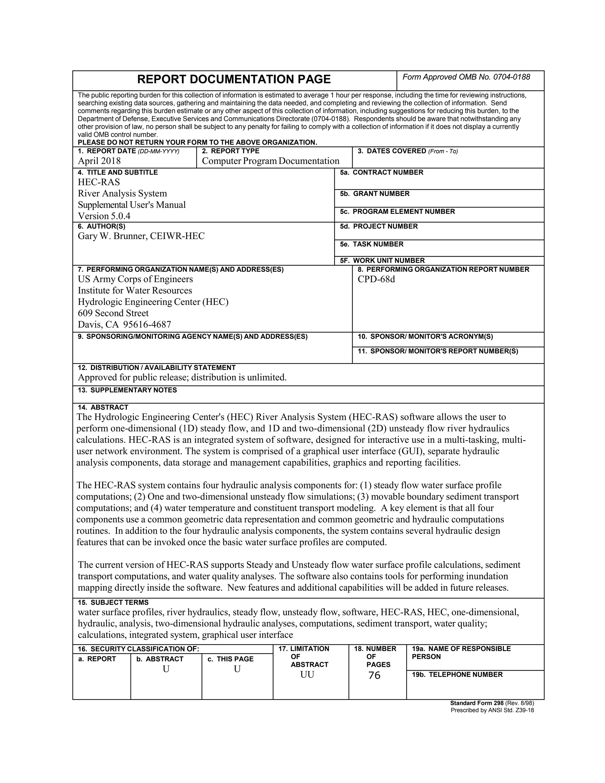 HEC-RAS 5.0.4 HECRAS para principiantes | PDF