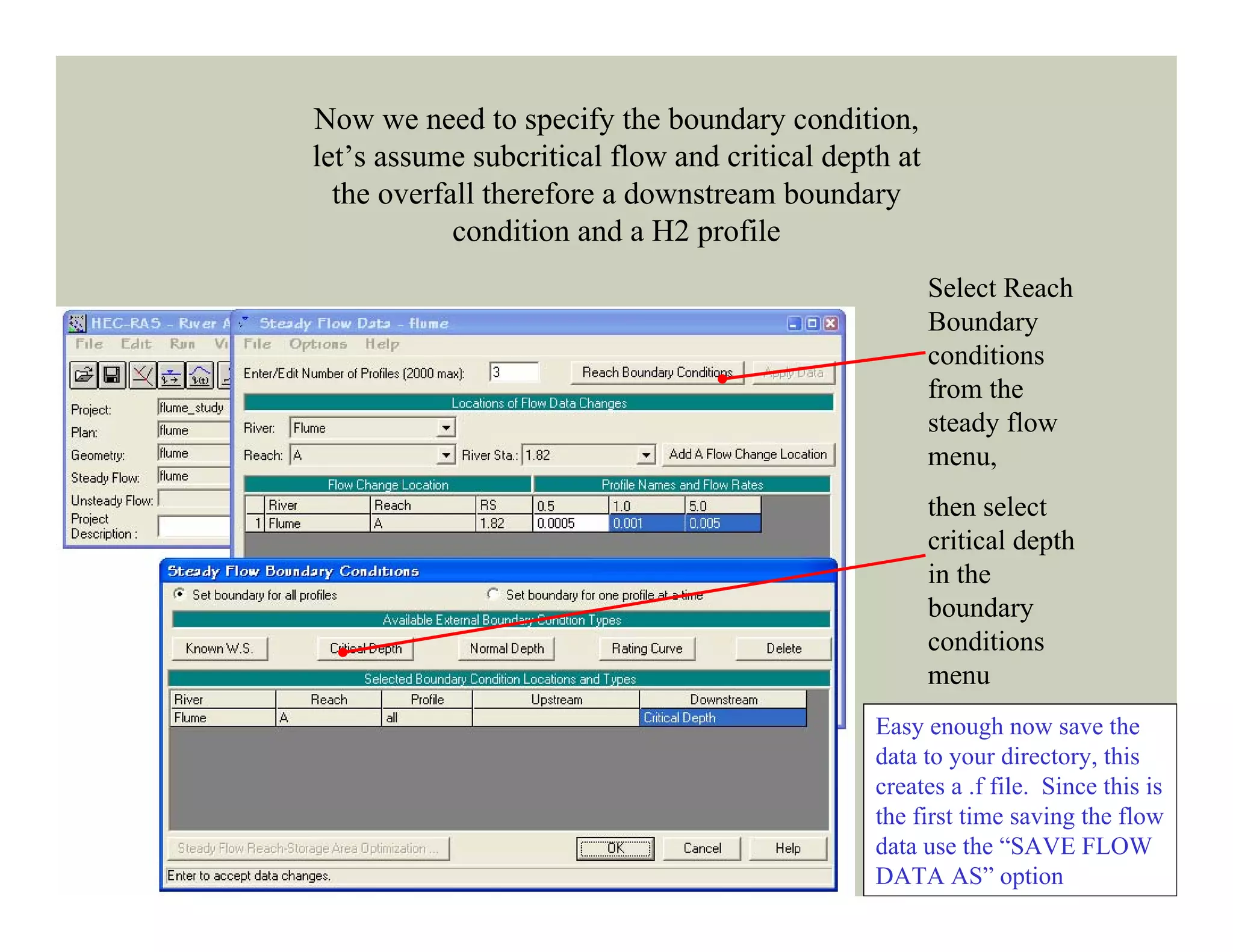 Hec ras tutorial-flume_example | PDF