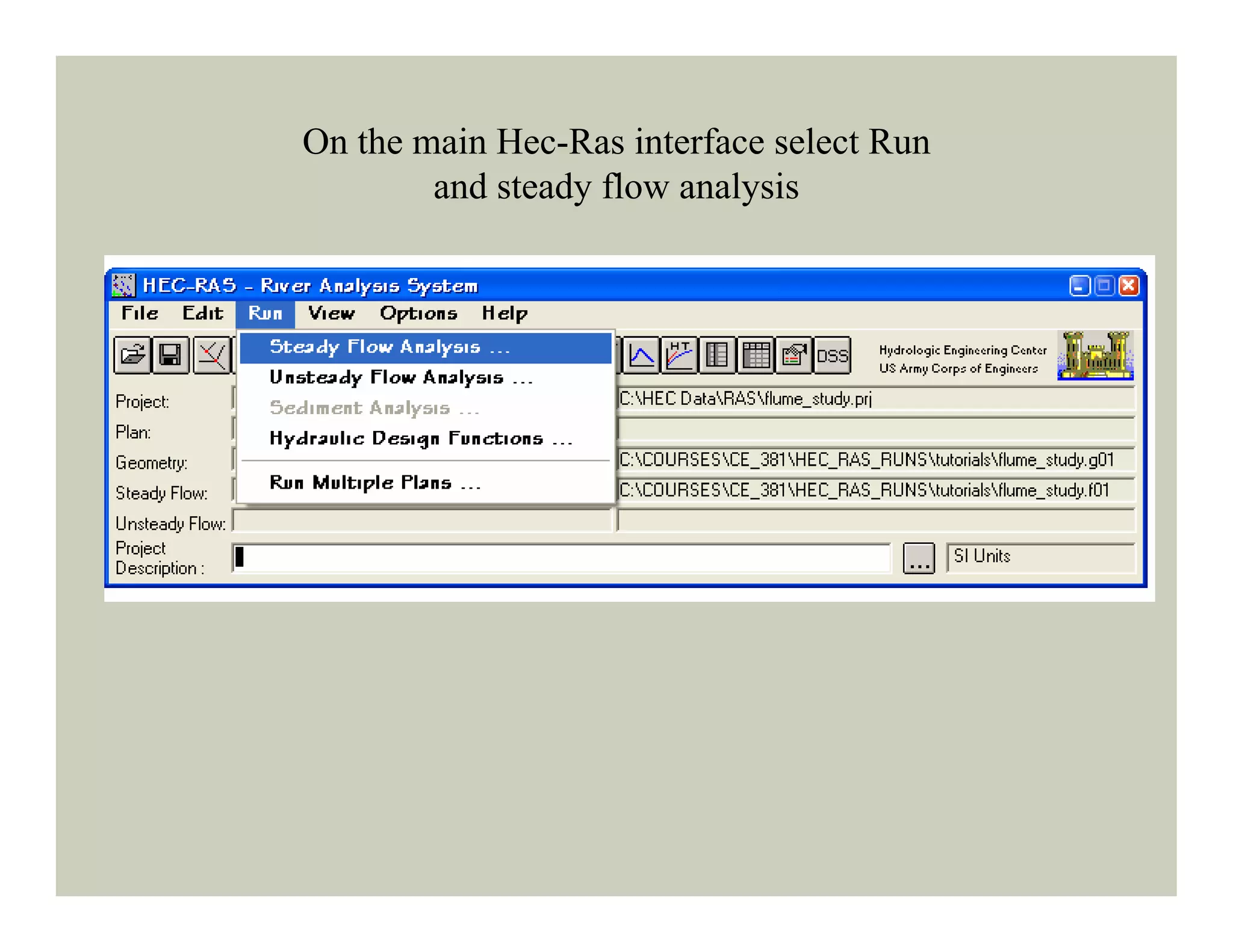 Hec ras tutorial-flume_example | PDF