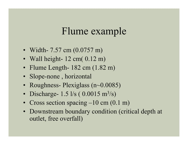 Hec ras tutorial-flume_example | PDF