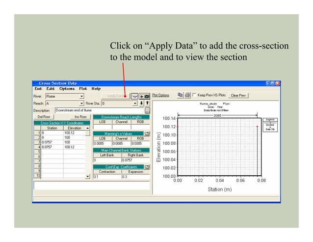 Hec ras tutorial-flume_example | PDF