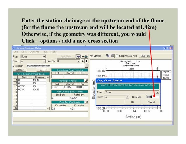 Hec ras tutorial-flume_example | PDF