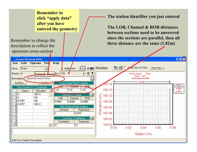 Hec ras tutorial-flume_example | PDF