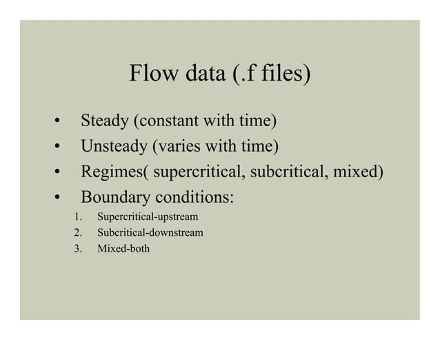 Hec ras tutorial-flume_example | PDF