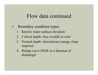Hec ras tutorial-flume_example | PDF