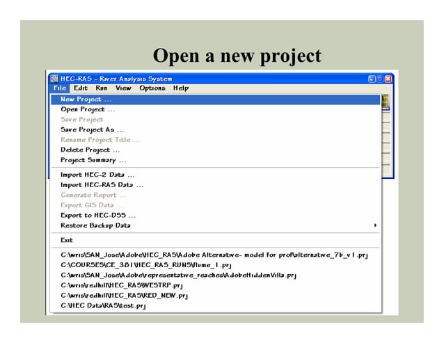 Hec ras tutorial-flume_example | PDF