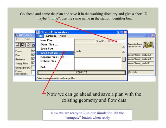 Hec ras tutorial-flume_example | PDF