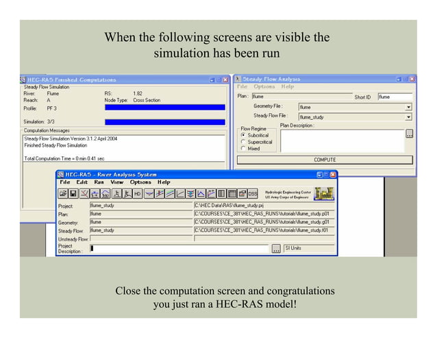 Hec ras tutorial-flume_example | PDF