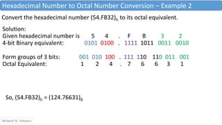 Hexadecimal to octal conversion | PPTX