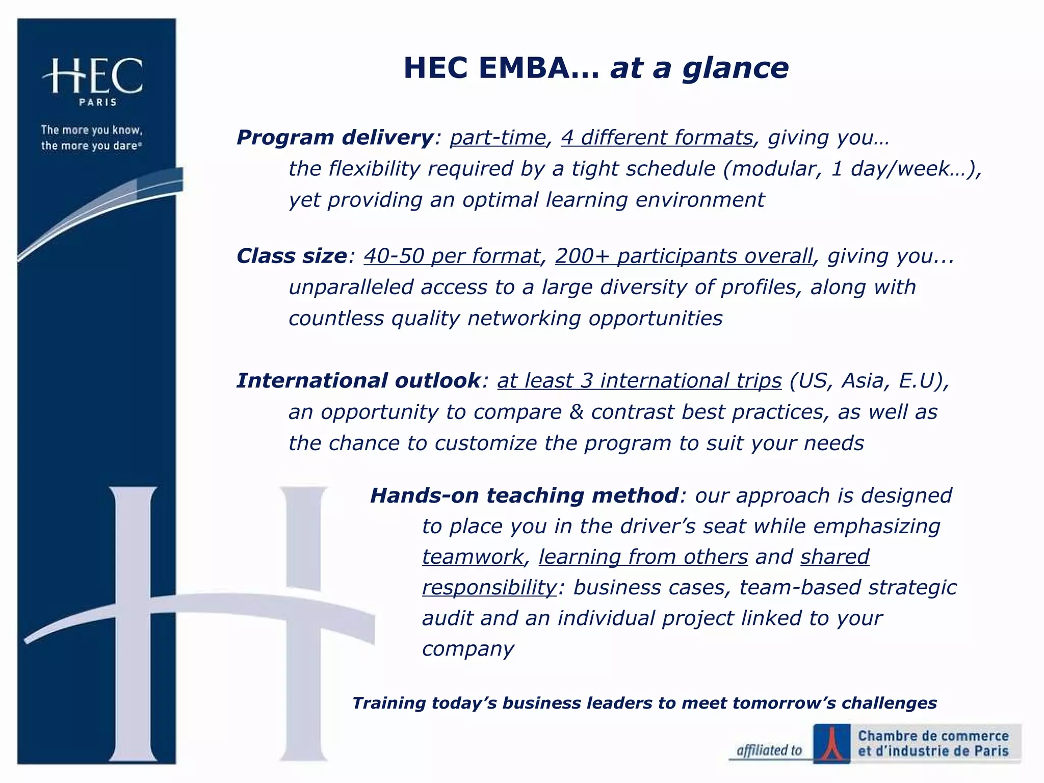 Hec Emba Highlights (Eng) | PPS | Business Administration | Business