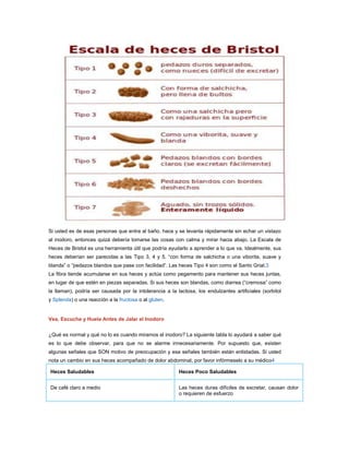 Heces fecales caracteristicas | DOCX