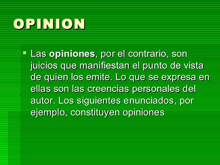 Opiniones