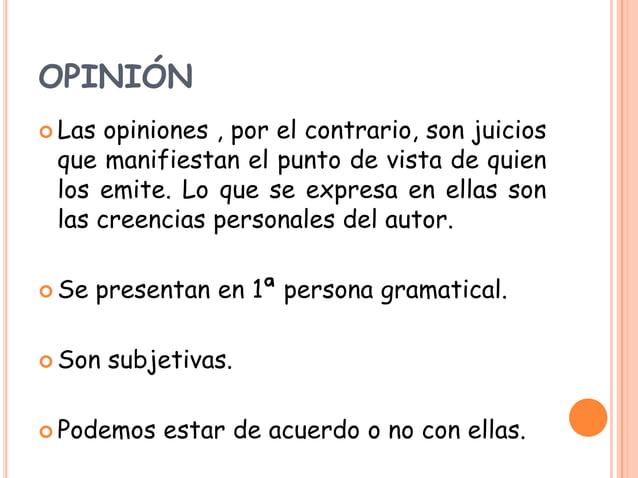 Hechos y opiniones | PPTX