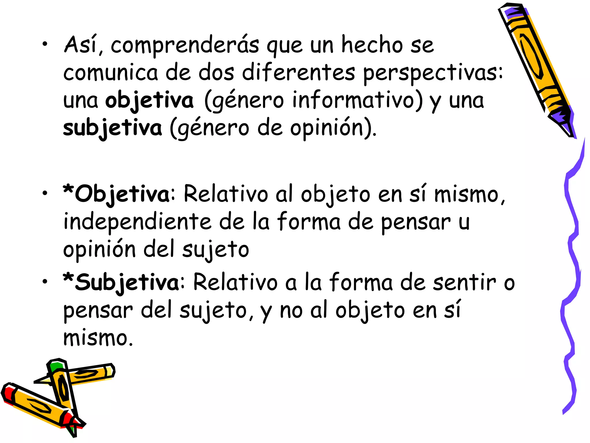Hecho y opinión | PPT