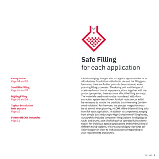 HECHT Brochure Filling (BeNeLux) containment | PDF