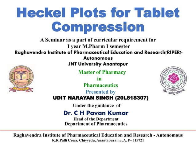 Heckel Plots for Tablet Compression | PPTX | Physics | Science