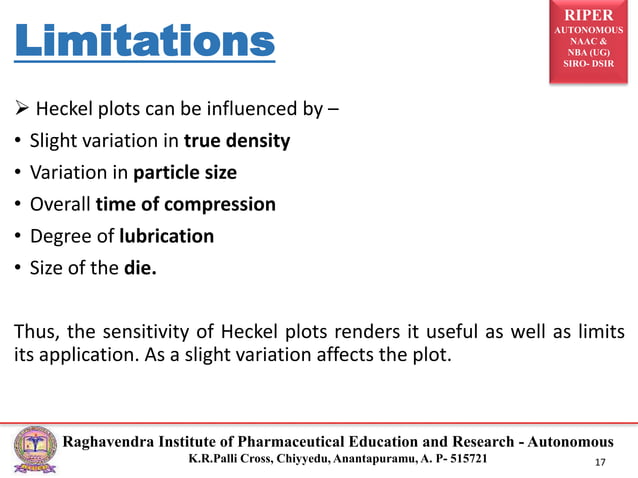 Heckel Plots for Tablet Compression | PPTX | Physics | Science