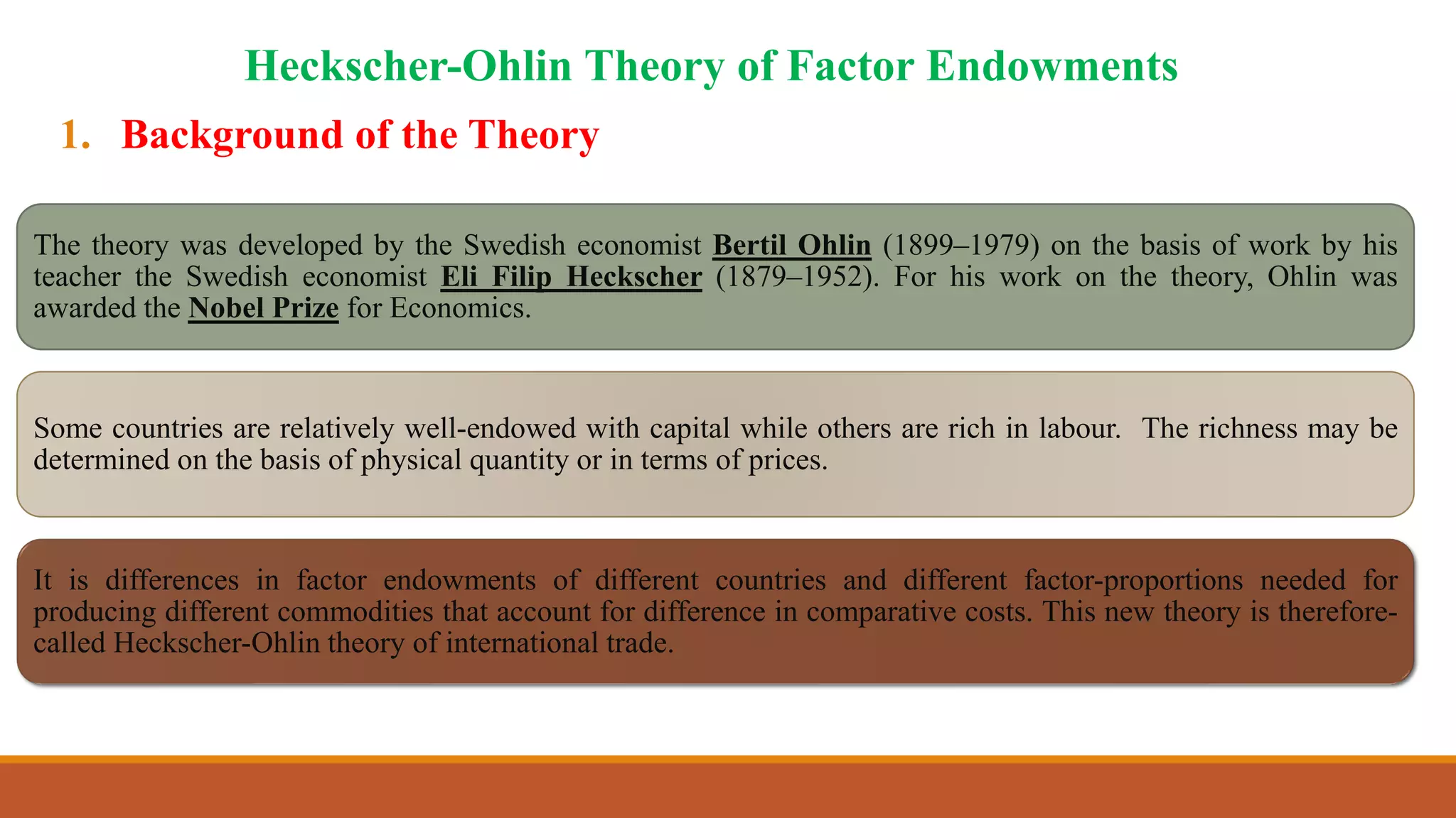 Heckscher ohlin theory | PDF