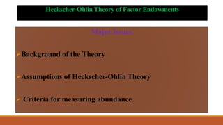 Heckscher ohlin theory | PDF