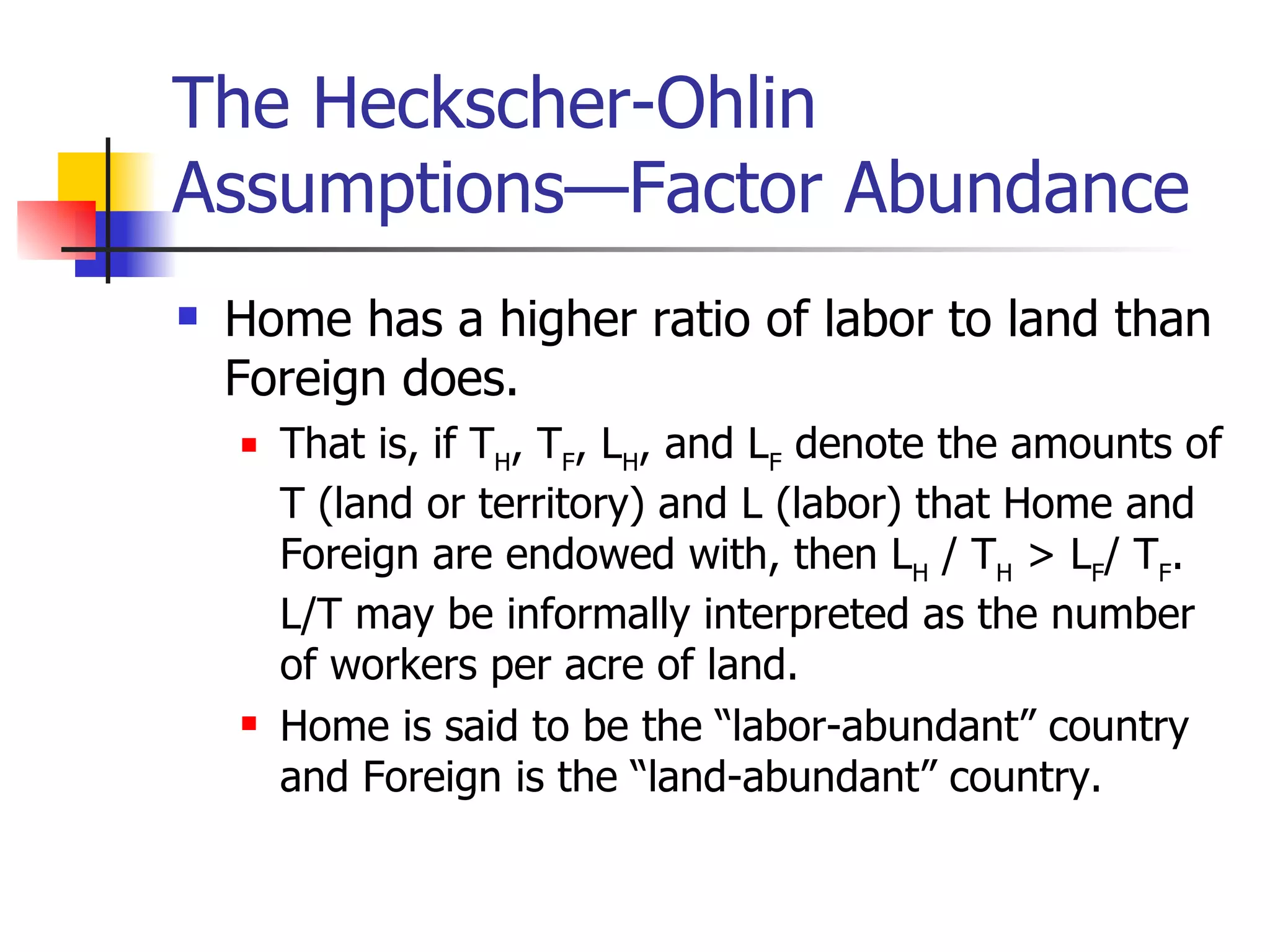Heckscher Ohlin Model | PPT