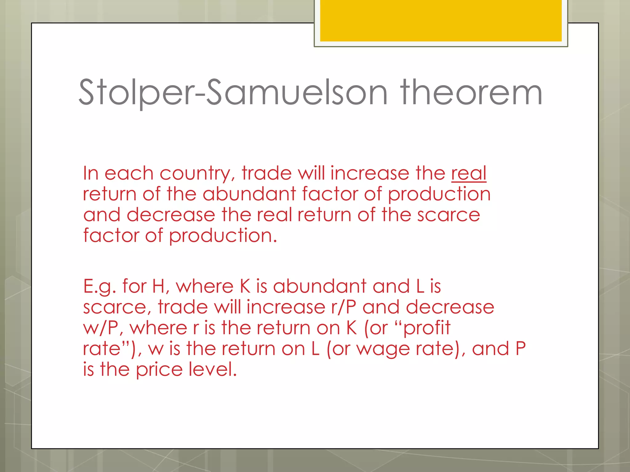Hecksher-Ohlin model | PPTX