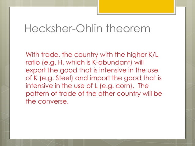 Hecksher-Ohlin model | PPTX