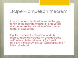 Hecksher-Ohlin model | PPTX