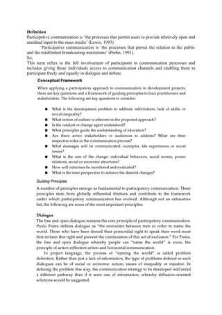 Hecm512 assignment on participatory communication | PDF