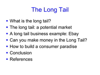 My HEC MBA Interview presentation (2008): The Long Tail | PDF