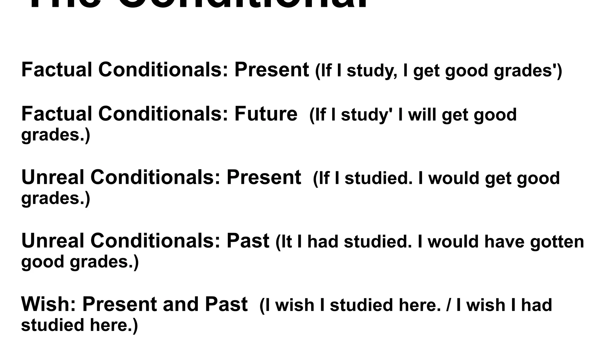 тHe conditional | PPT