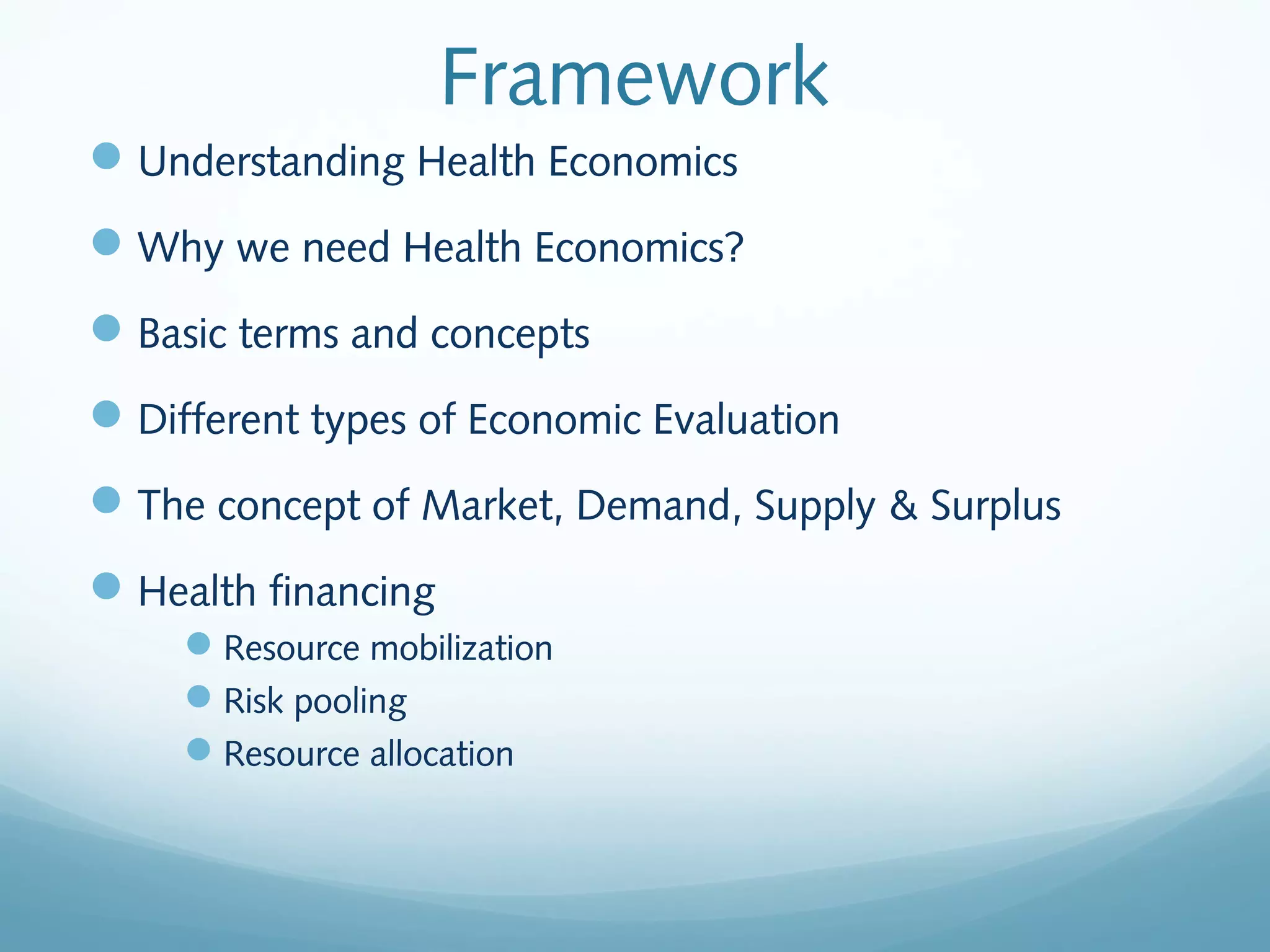 Basics of Health economics | PPT