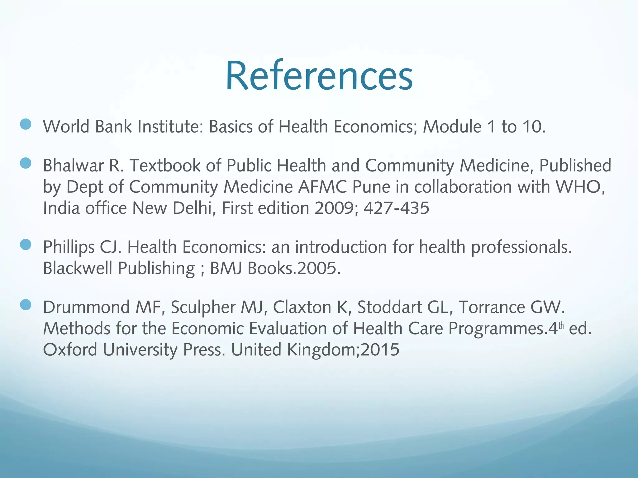 Basics of Health economics | PPT