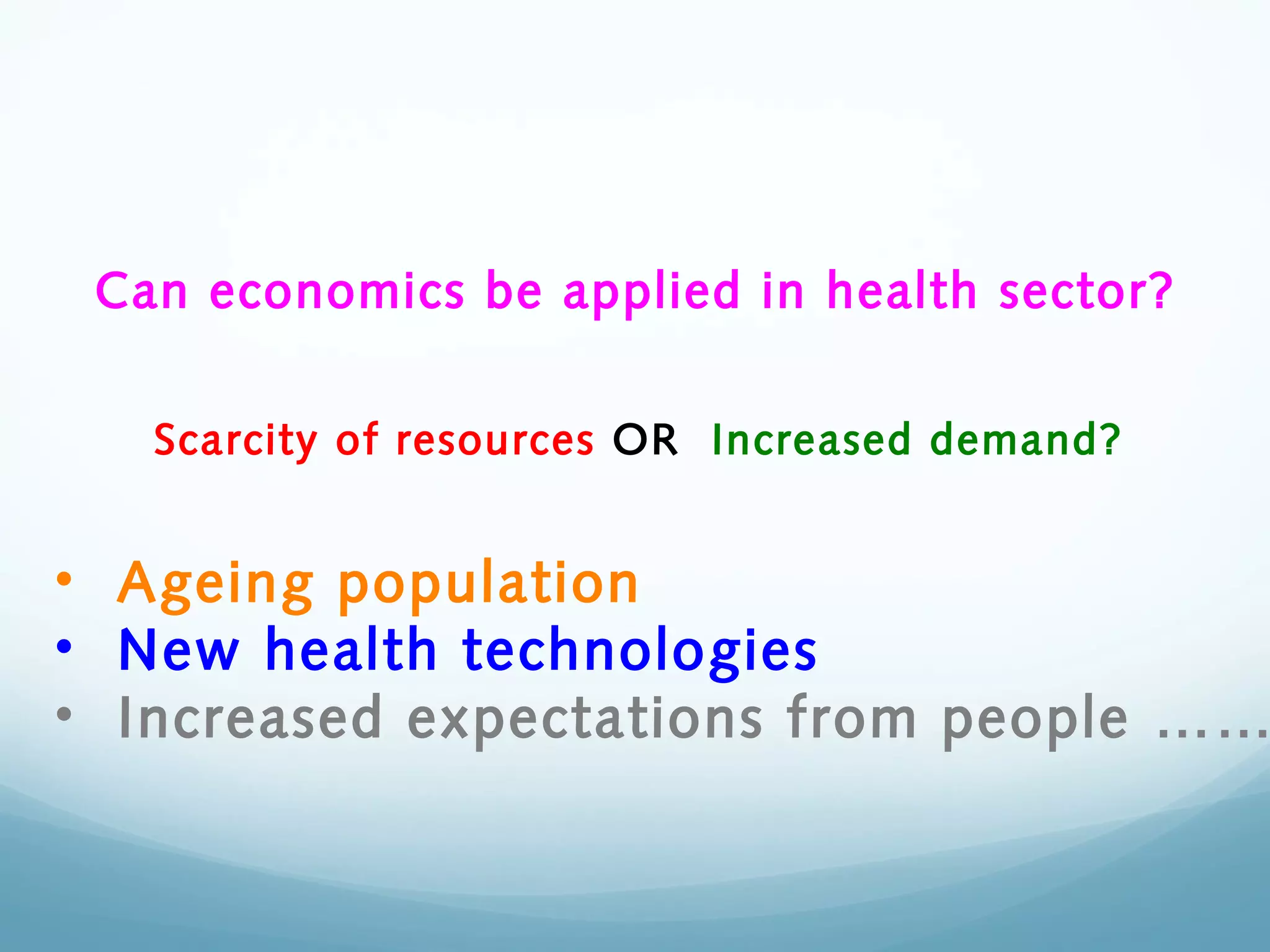Basics of Health economics | PPT