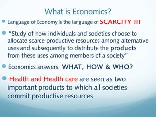 Basics of Health economics | PPT