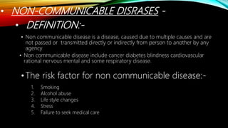 NON-COMMUNICABLE DISEASES | PPTX