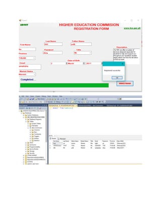 Hec registration form VISUAL C# PROGRAMMING | PDF