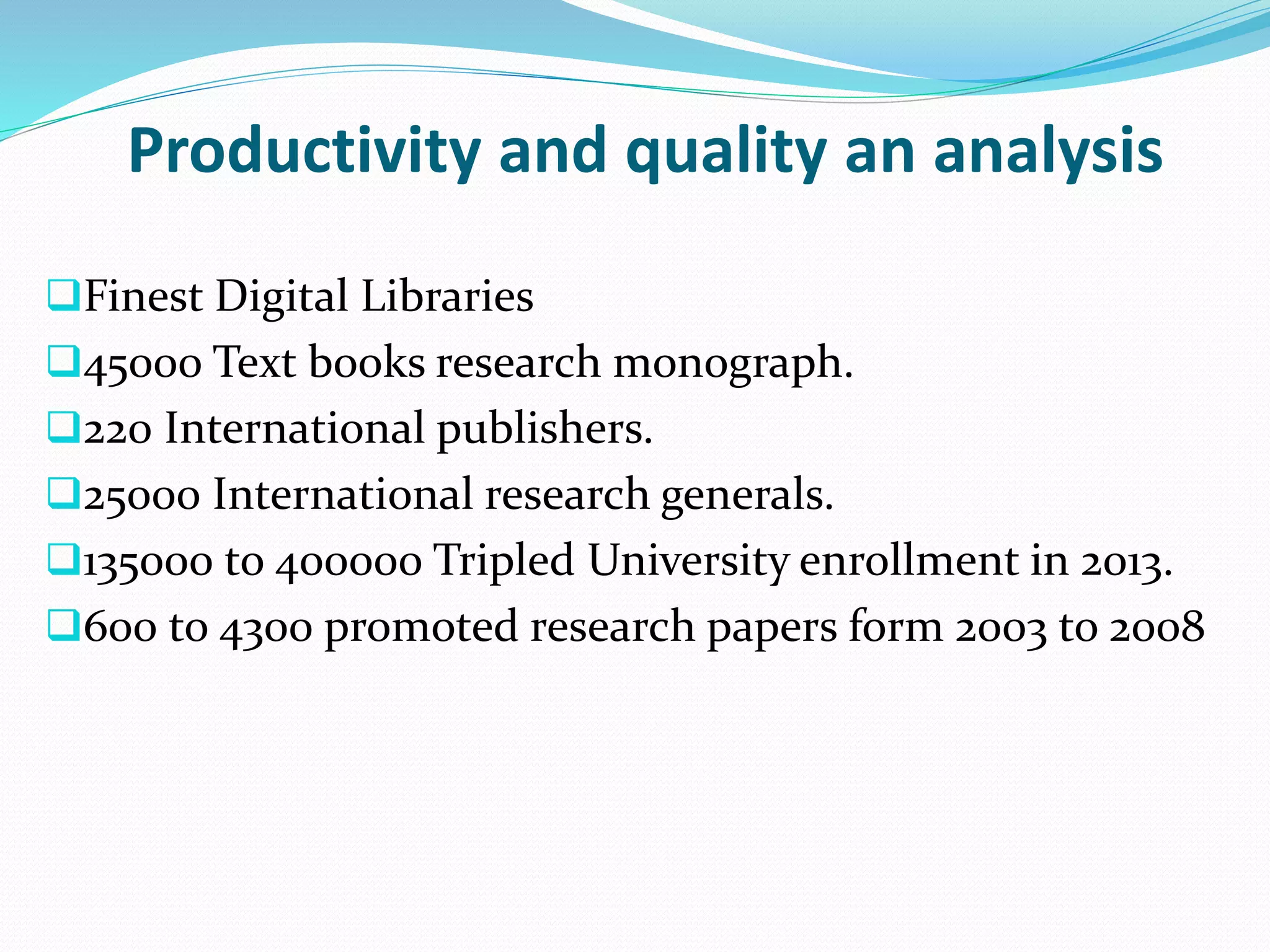 HEC ROLE IN RESEARCH PRODUCTIVITY AND QUALITY | PPTX