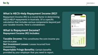 HECS-Help and Tax Implications.pptx | Government Support and Welfare ...
