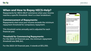 HECS-Help and Tax Implications.pptx | Government Support and Welfare ...