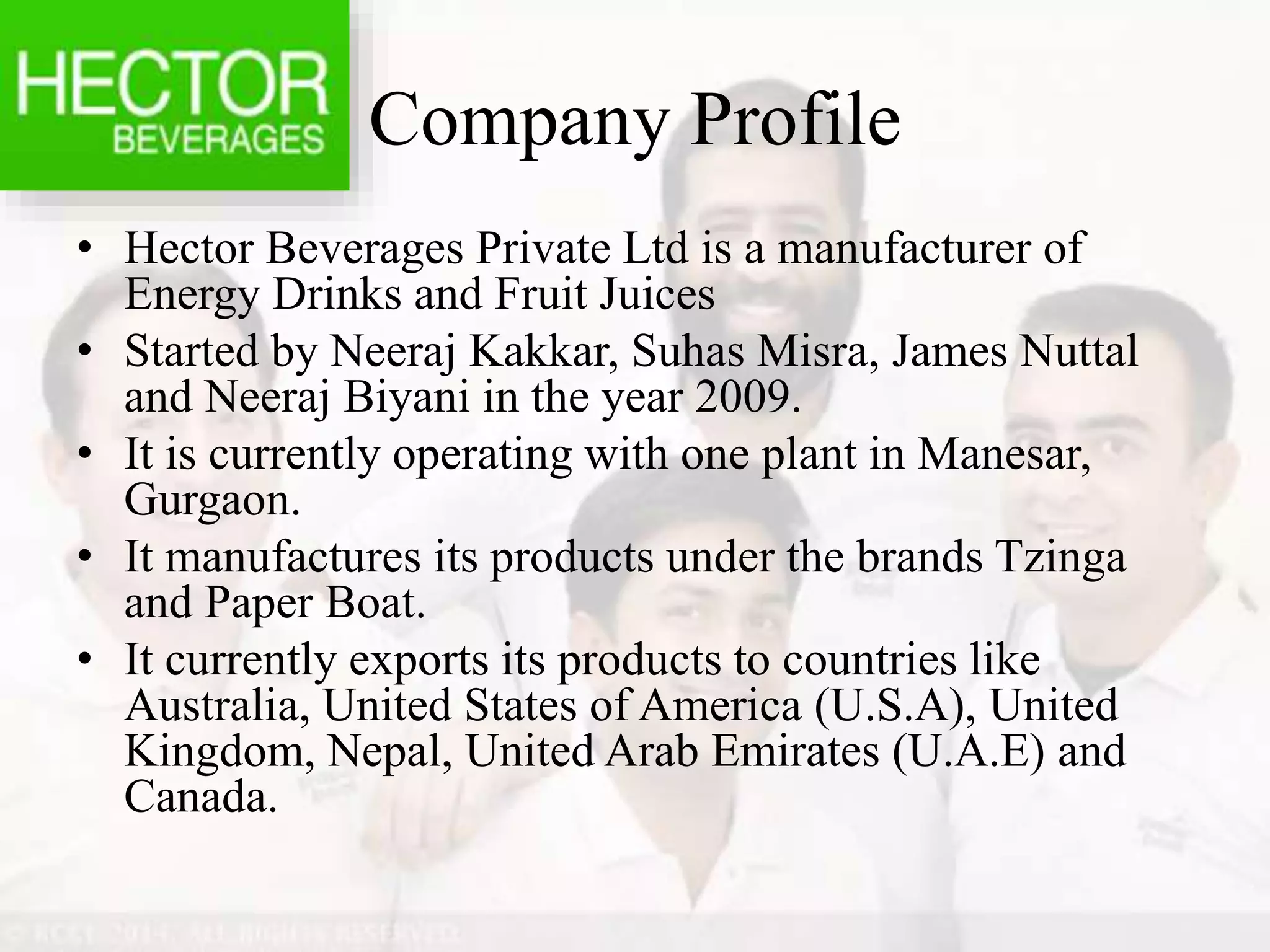Hector beverages’ paper boat | PPTX