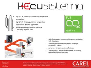 Hecu - CAREL's Solution for High Efficiency Condensing Units | PPT