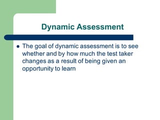 Summary Dynamic Assessment Oct 2015 | PDF