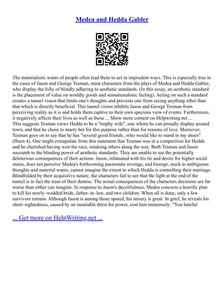 Hedda Gabler Faults | PDF