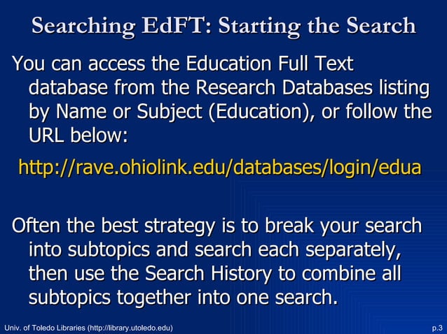 HED Education Full Text | PPT