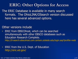Hed Eric Database Ppt